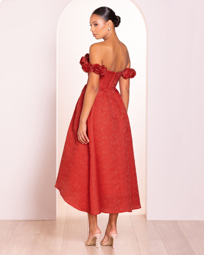 Allegra Rose A-line Midi Dress – Pilgrim Clothing Outlet