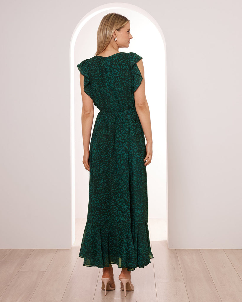 Dina Flutter Sleeve Midi Dress – Pilgrim Clothing Outlet